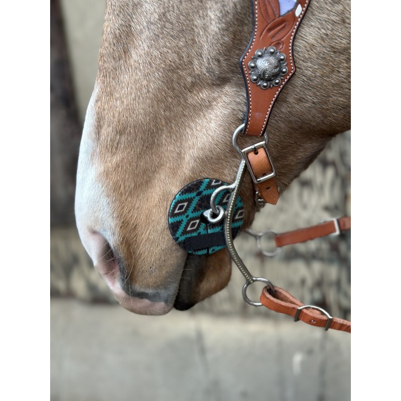 Teal Leopard Aztec Bit Guard